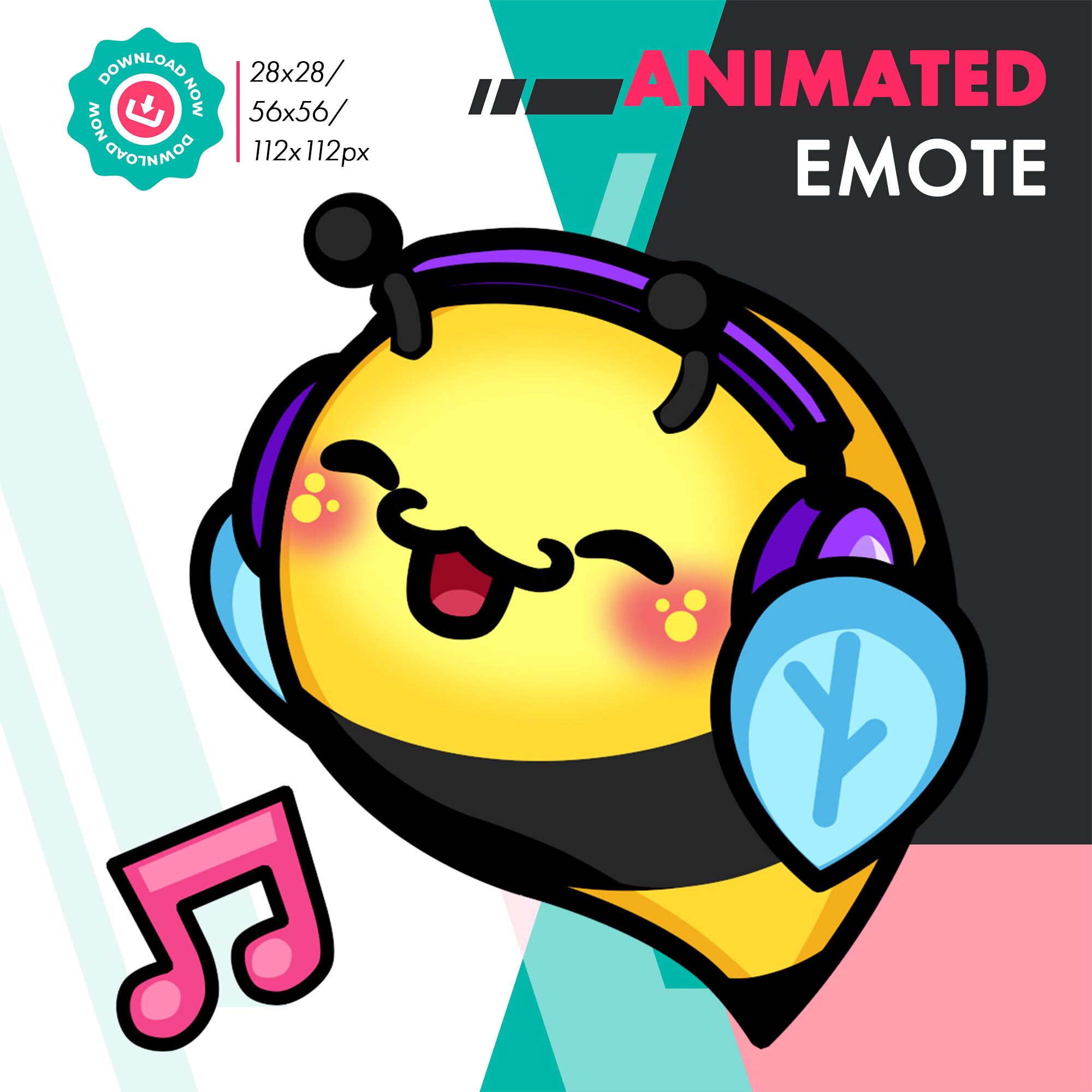 Animated Emotes Cute Bee Jam Emote for Twitch Youtube Discord - Etsy
