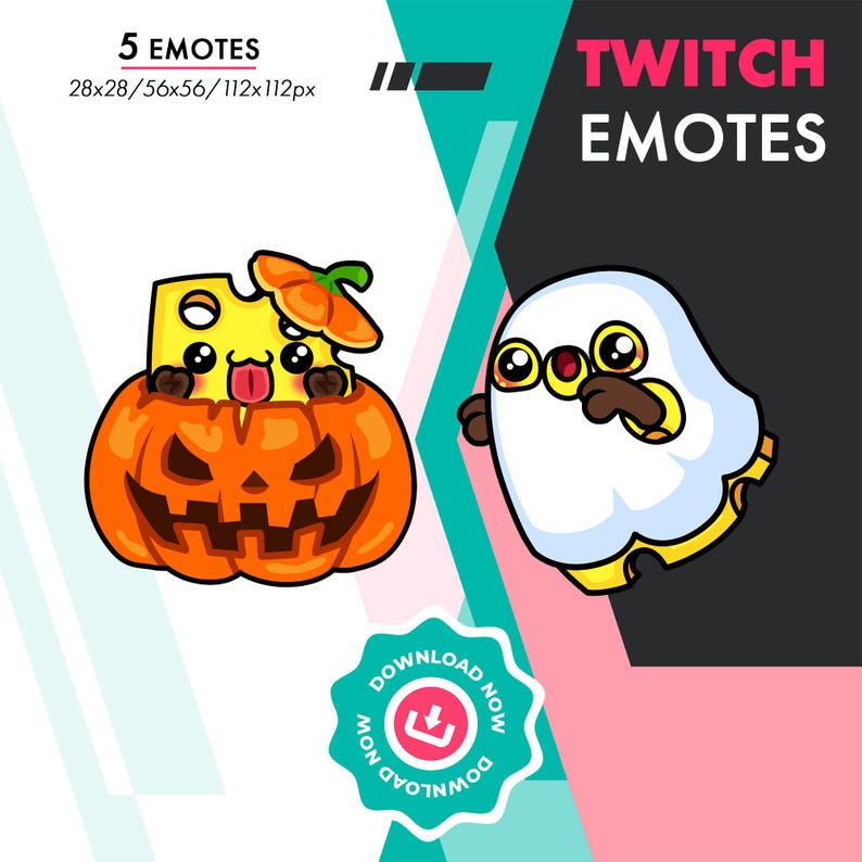 Halloween Cheese Emote Pack, Cute 5 Zombie, Ghost, Pumpkin Cheddar ...