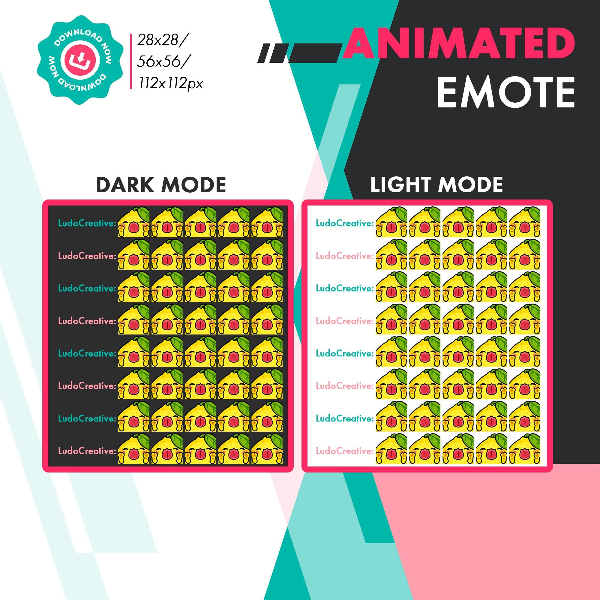 Animated Lemon Lick Emote, Cute Food Tongue Emote for Twitch Youtube ...