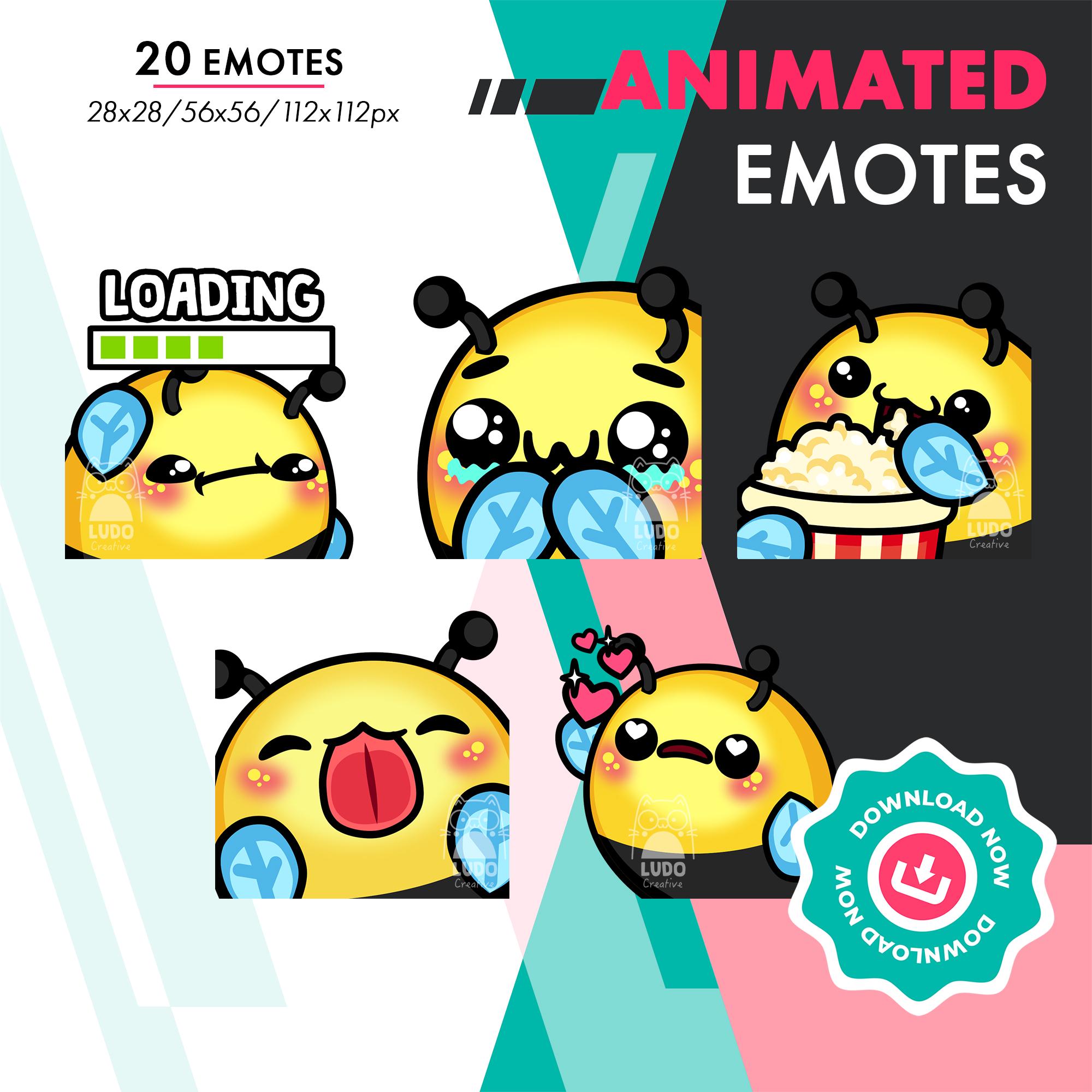 Mega Animated Bee Emotes Pack, 20 Cute Wasp Steer, Dance, Pop Emote Set ...