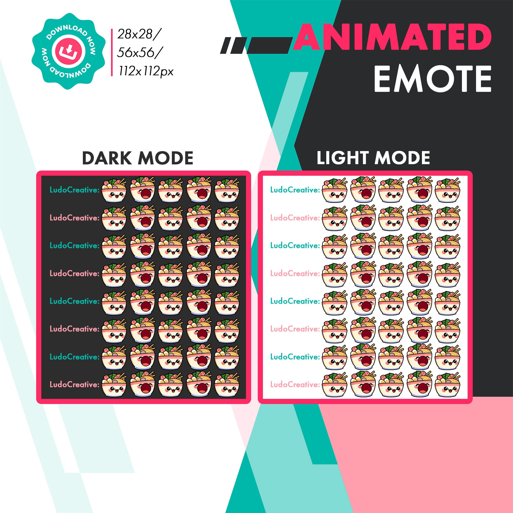 Animated Pop Emote, Cute Ramen Pop Emote for Twitch Streamers - Etsy