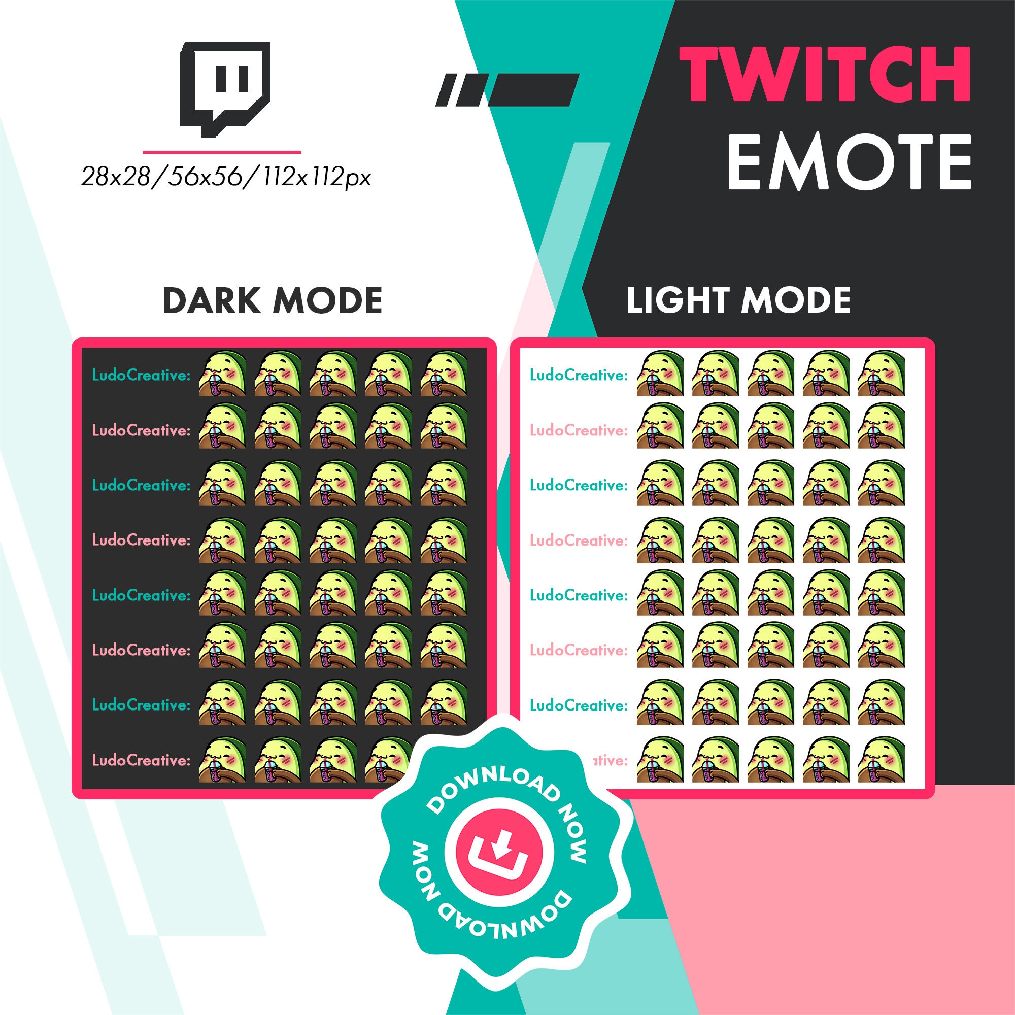 Twitch Avocado Emote Cute Avocado Sip Emote for Twitch Youtube Discord ...
