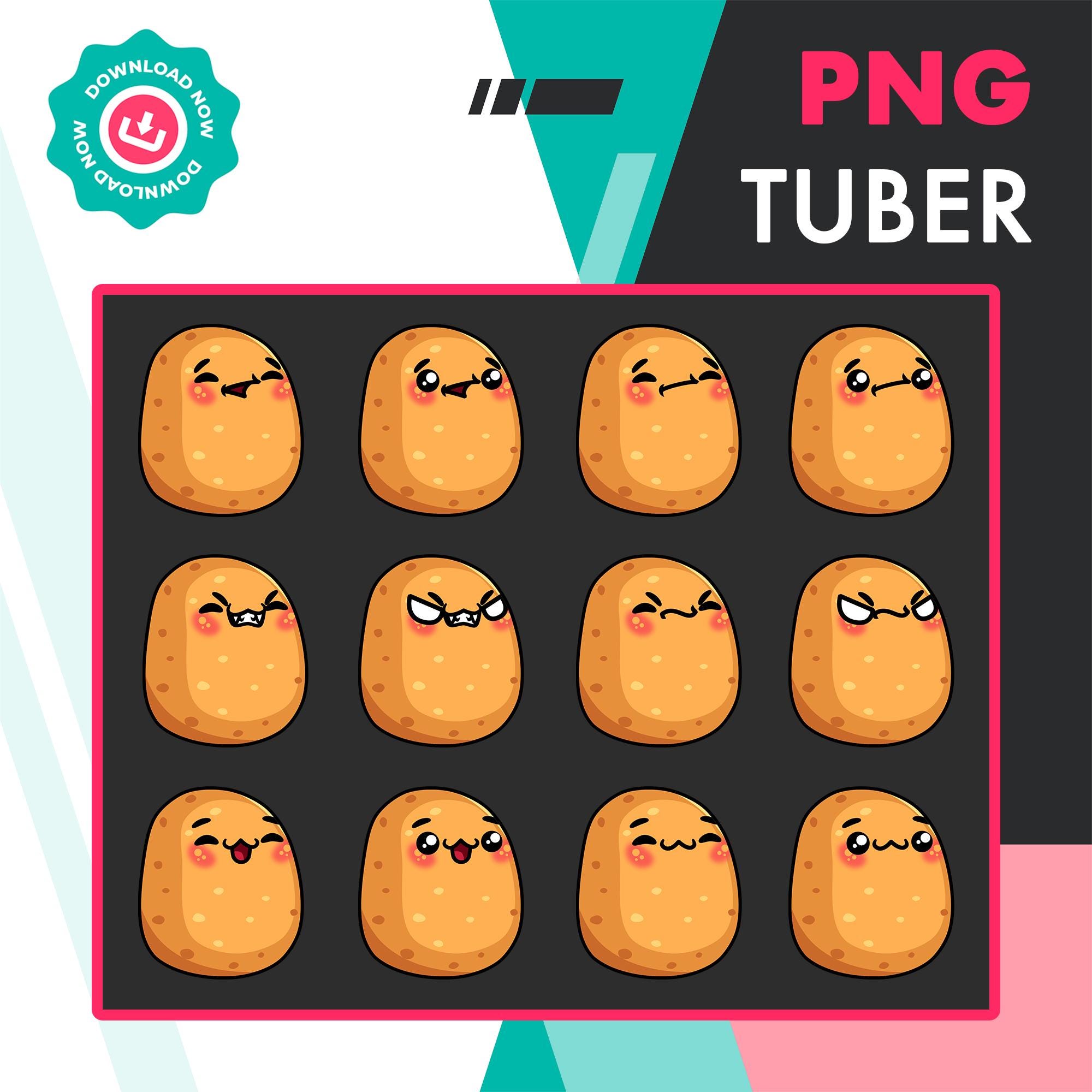 Pngtuber Potato, Cute Potato Vtuber for Twitch, Youtube, Discord, Kick ...