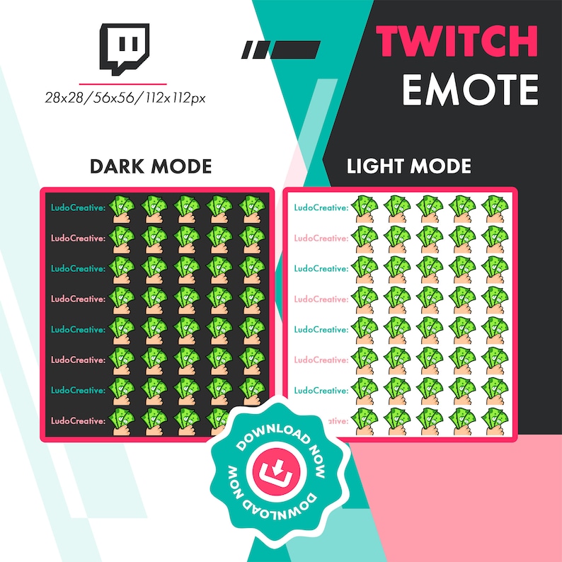 Twitch Money Emote | Cute Cartoon Donation Emote for Twitch Youtube ...
