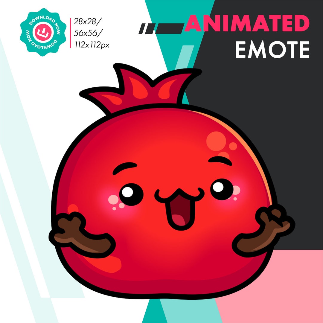 Animated Pomegranate Dance Emote, Animated Fruit Emote for Twitch ...