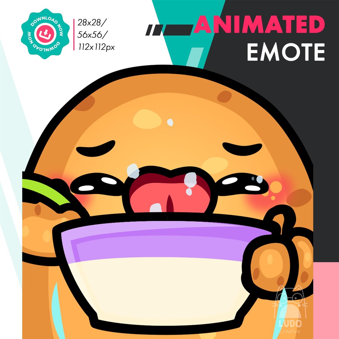 Animated Potato Eating Emote, Cute Potato Nom Emote for Twitch Youtube ...