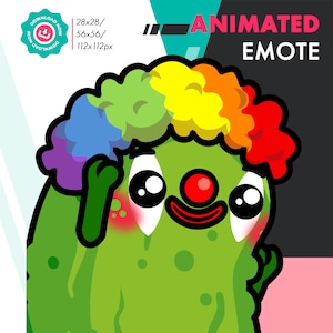 Animated Pickle Clown Emote, Cute Pickle Dance Emote for Twitch Youtube ...