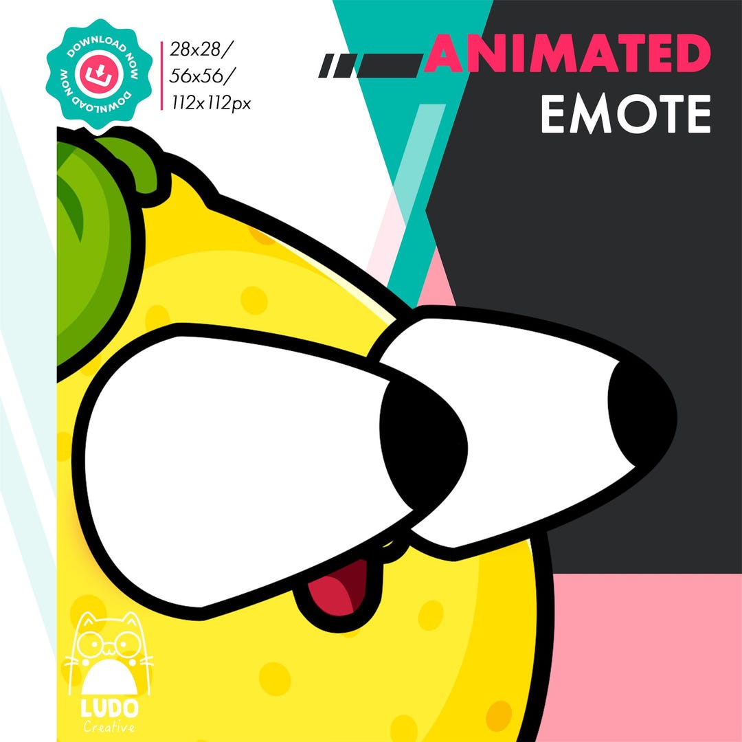Animated Lemon Boba Emote, Cute Lemon Eyes Emote for Twitch Youtube ...