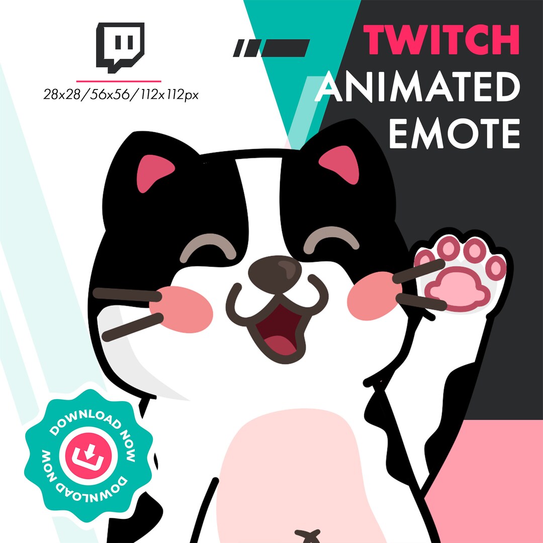 Animated Emotes, Cute Twitch Animated Hi Emote for Streamers - Etsy