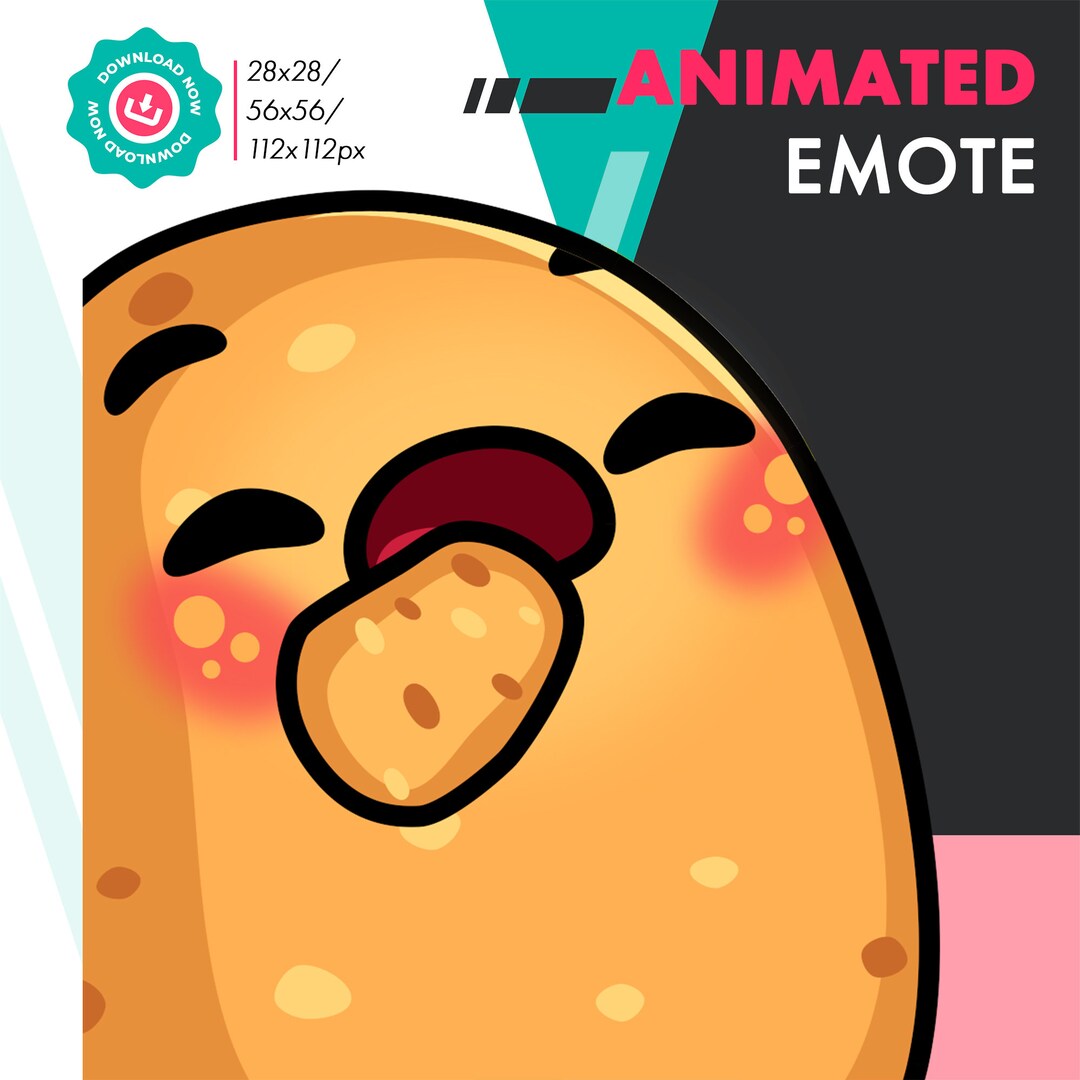 Animated Potato Emote, Cute Potato Yawn Emote for Twitch Youtube ...