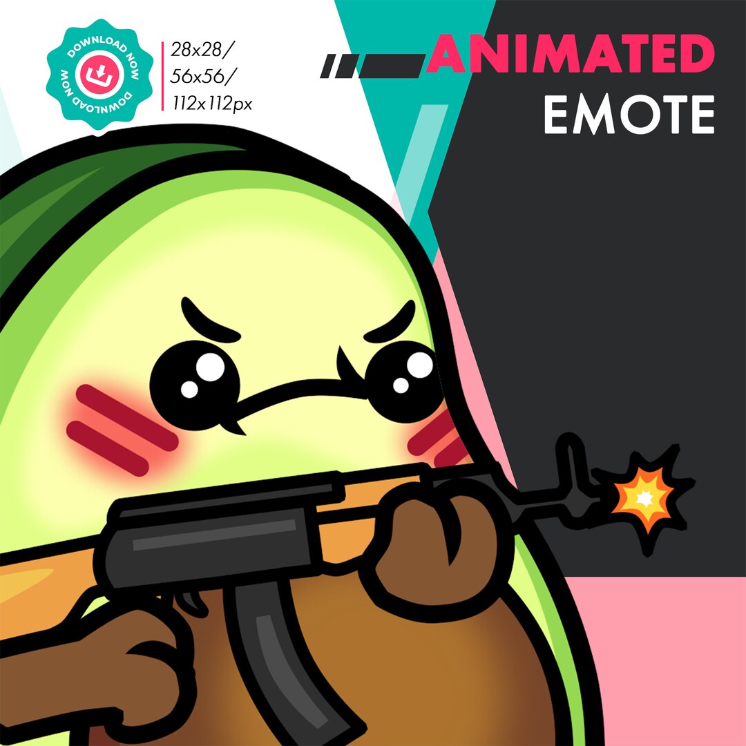 Animated Aim Emote, Cute Avocado Aim Emote for Twitch Youtube Discord ...
