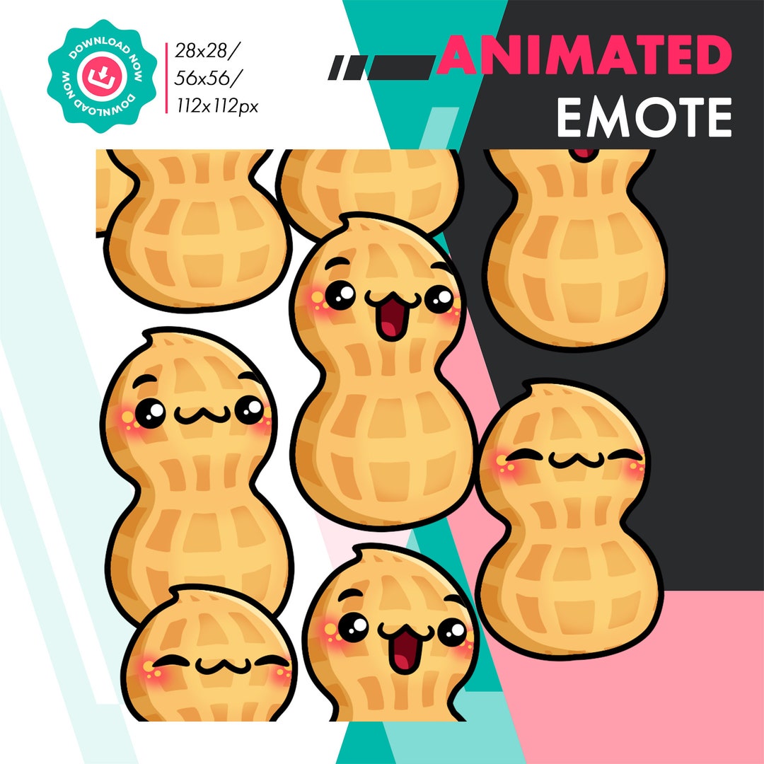 Animated Raid Emote, Cute Peanut Raid Emote for Twitch Youtube Discord ...
