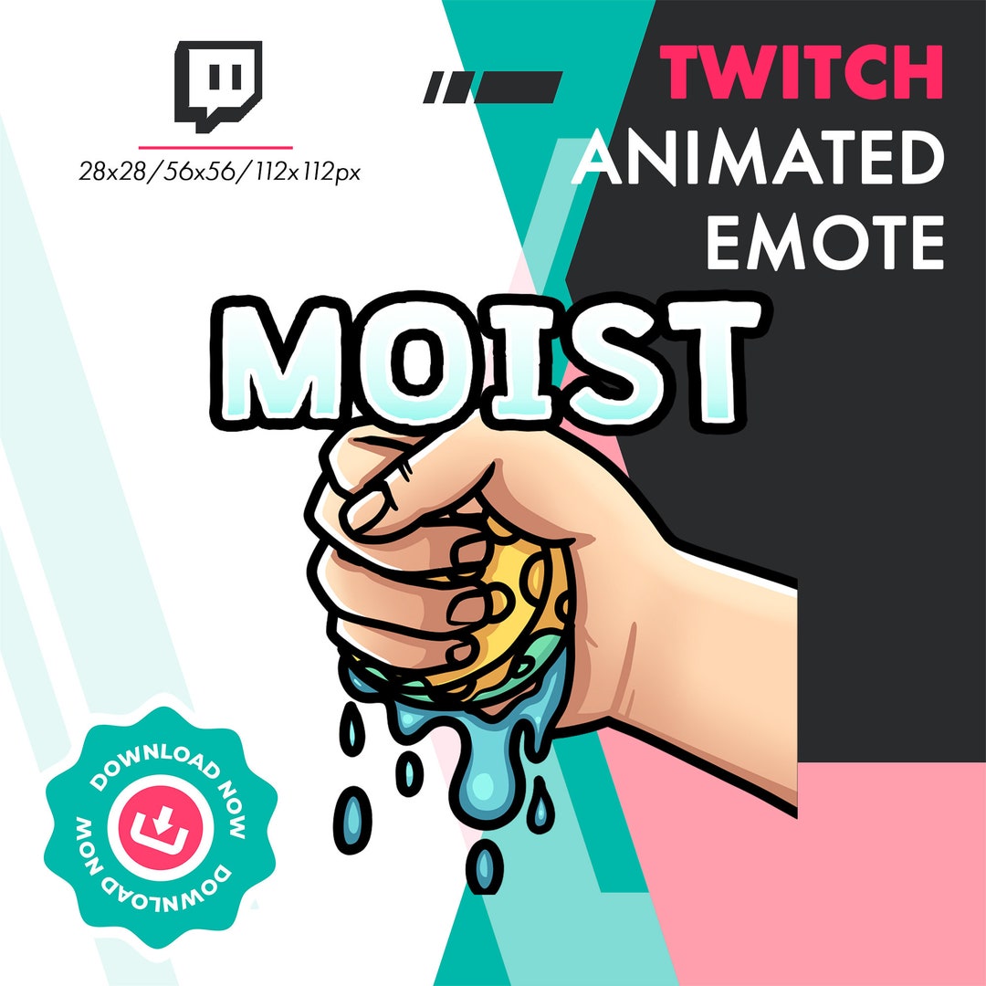 Animated Emotes, Cute Twitch Moist Emote for Streamers - Etsy