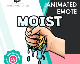 Animated Moist Emote, Wet Emote, Meme Emote, Youtube, Discord, Twitch ...