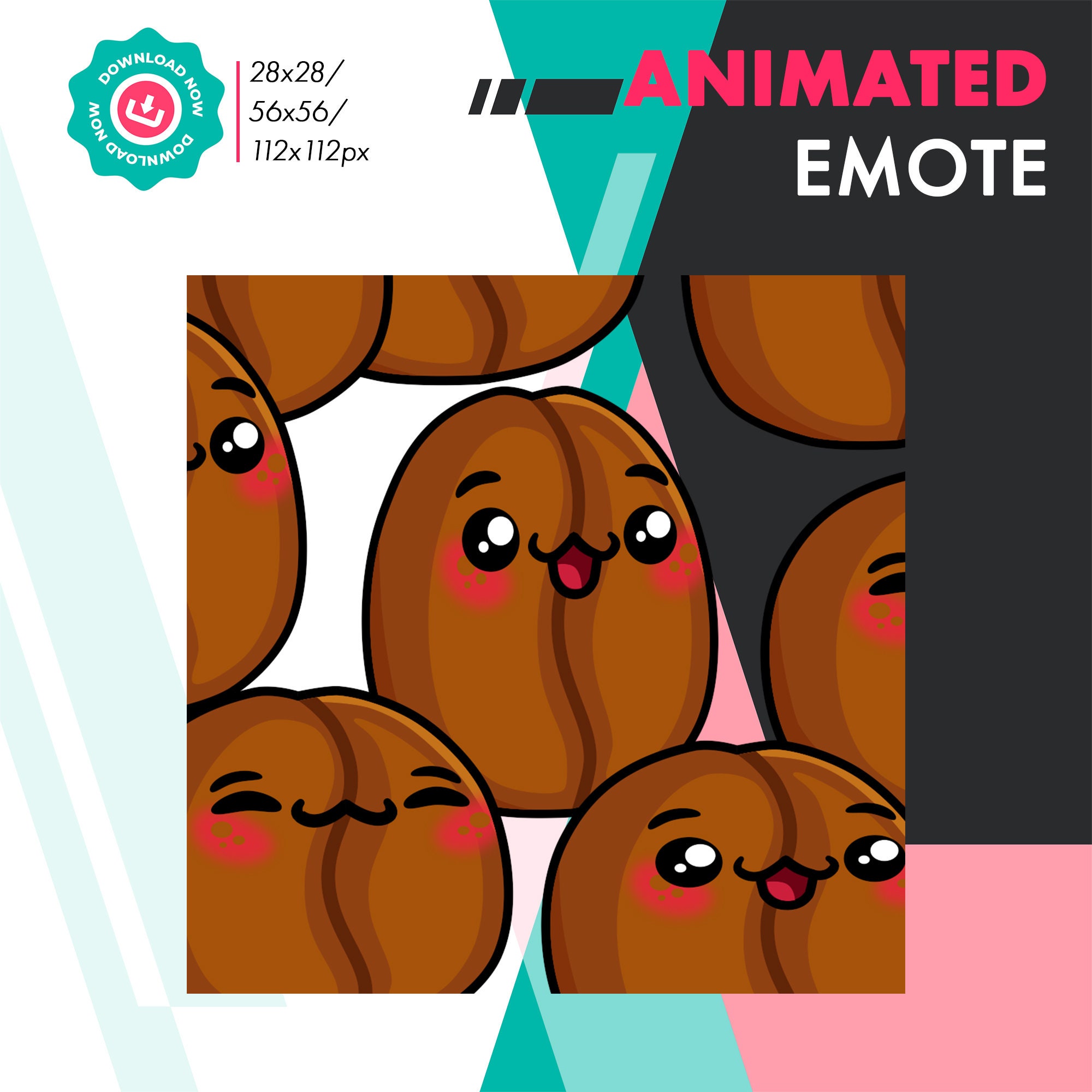 Animated Raid Emote, Cute Coffee Bean Raid Emote for Twitch Youtube Discord Kick Streamers - Etsy