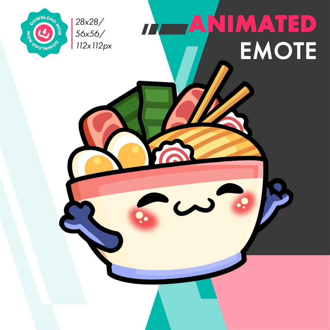 Animated Dance Emote, Cute Ramen Jam Emote for Twitch Streamers - Etsy