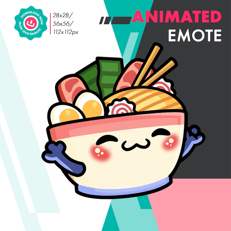 Animated Dance Emote, Cute Ramen Jam Emote for Twitch Streamers - Etsy