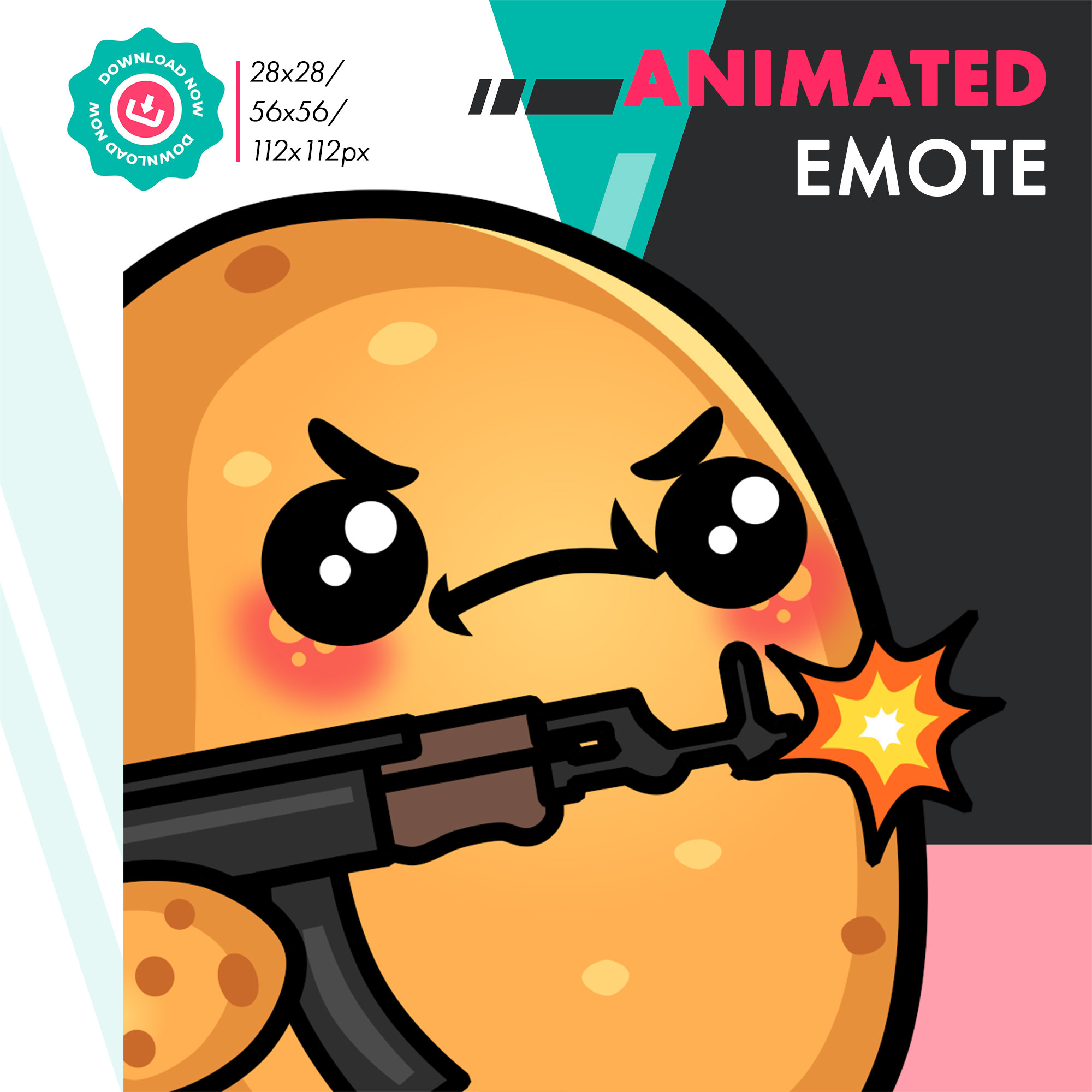 Animated Aim Emote, Cute Potato Aim Emote for Twitch Youtube Discord ...