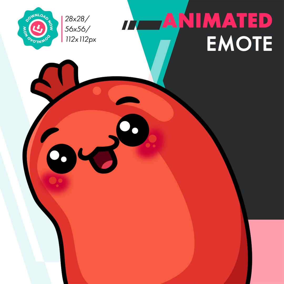 Animated Bobble Emote, Cute Sausage Wiggle Emote for Twitch Youtube ...