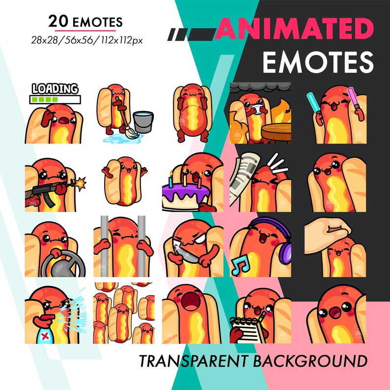 Mega Animated Hotdog Emotes Pack, 20 Cute Sausage Steer, Belly Dance ...