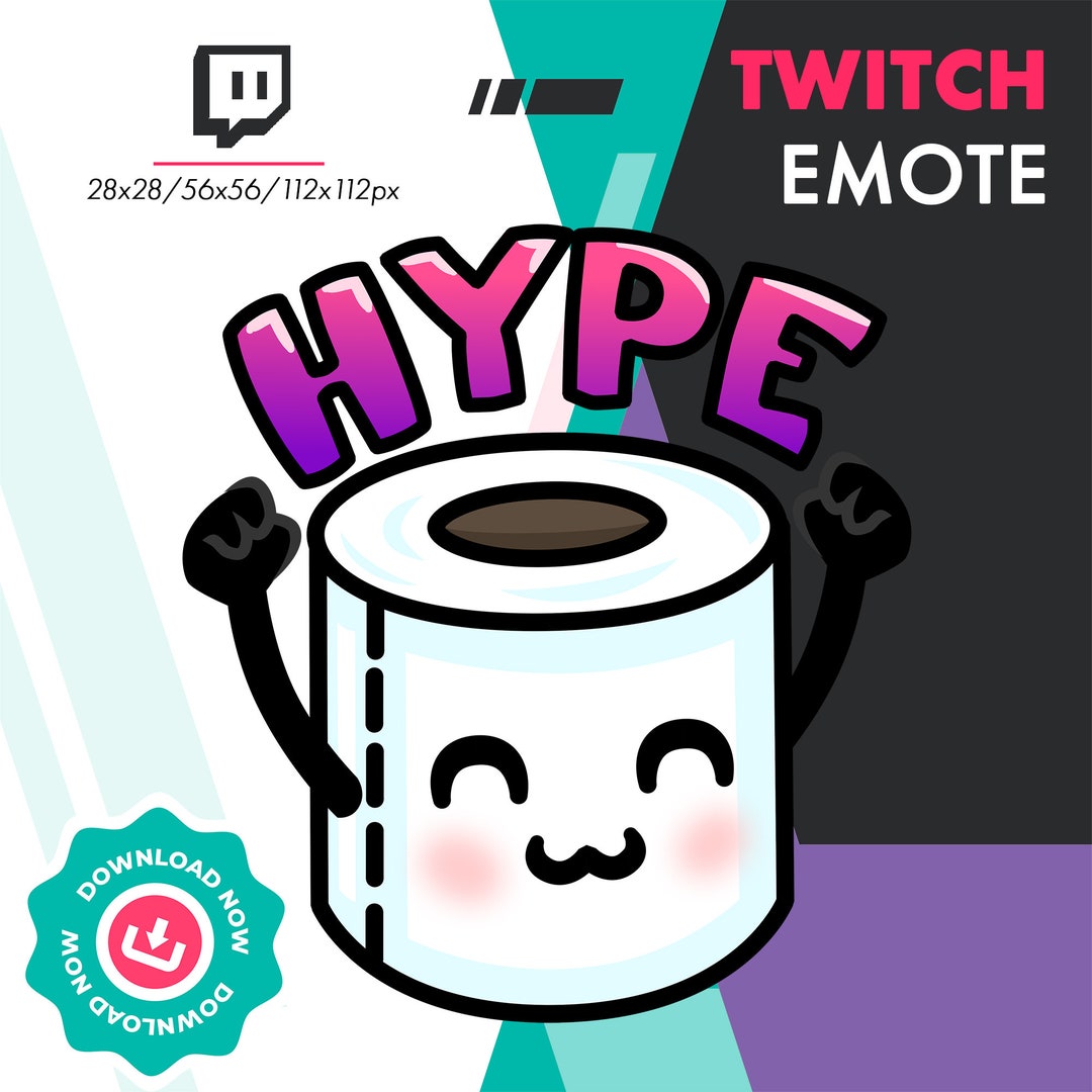 Twitch Toilet Paper Emote Funny Cute Hype Emote for Twitch - Etsy