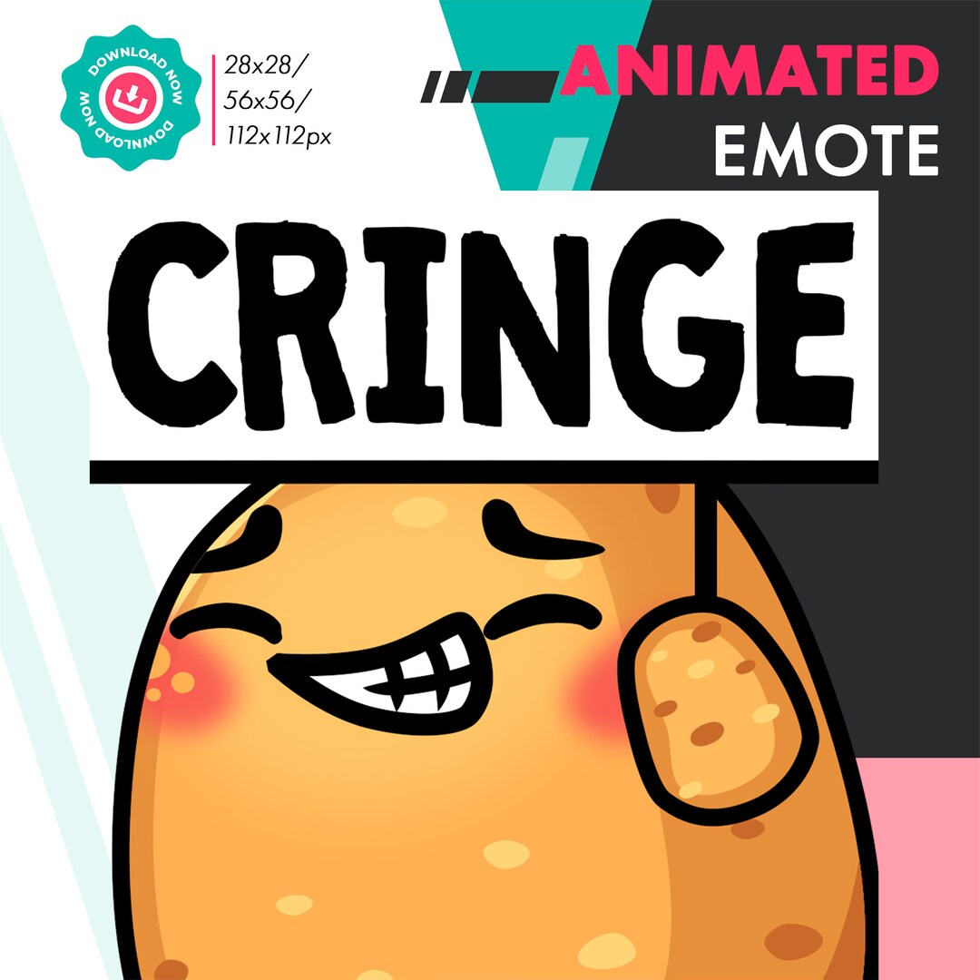 Animated Potato Cringe Emote, Cute Potato Emote for Twitch Youtube ...