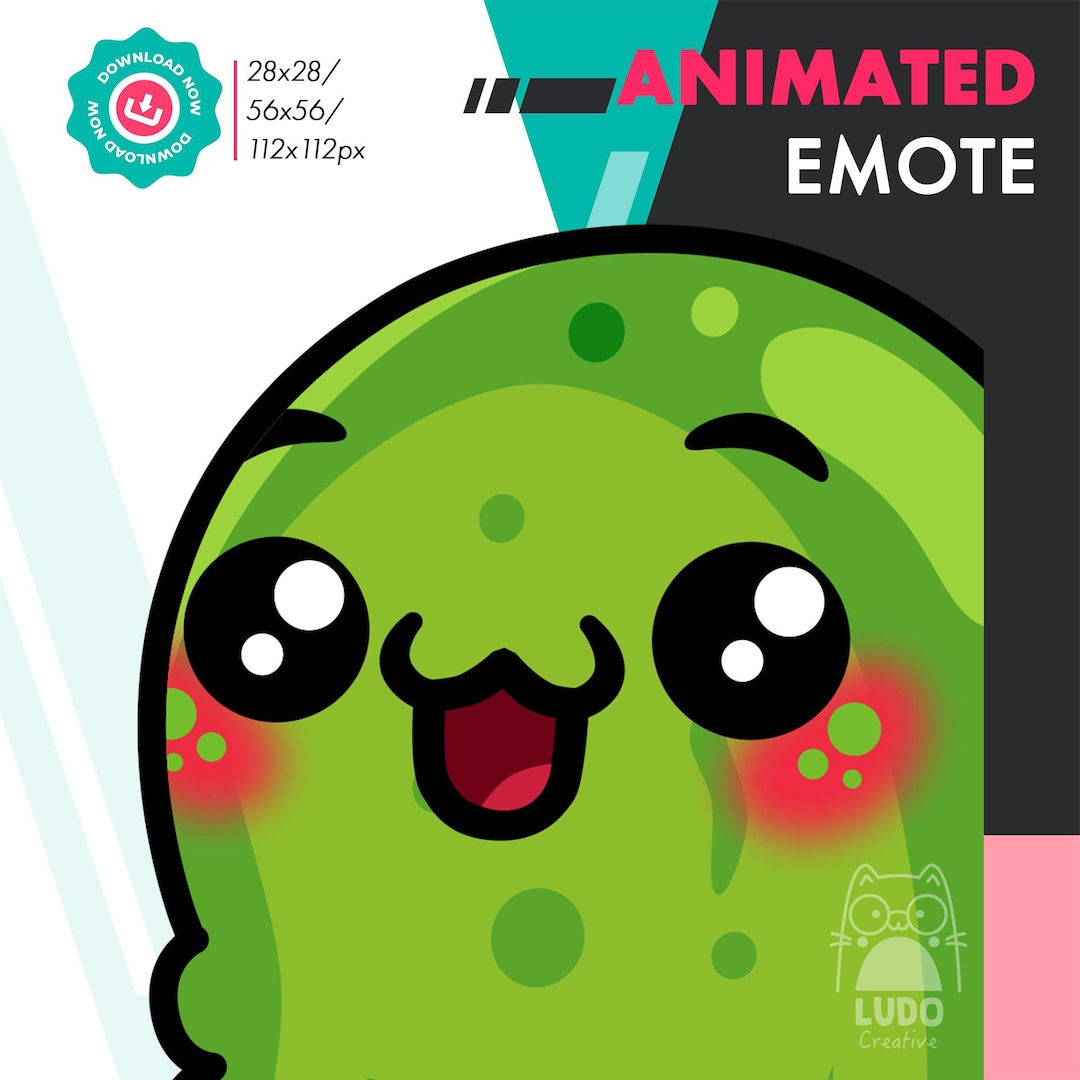 Animated Pickle Talking Emote, Cute Pickle Chatting Emote for Twitch ...