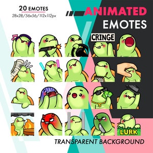 Mega Animated Turtle Emotes Pack, 20 Cute Tortoise Steer, Dance, Aim ...