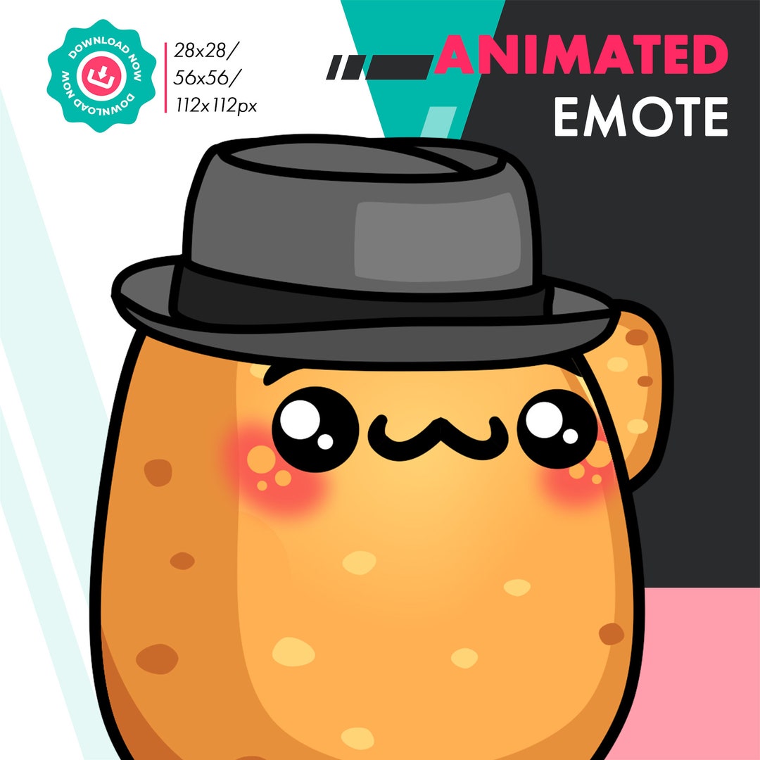 Animated Mlady Emote, Cute Potato Hat Emote for Twitch Youtube Discord ...
