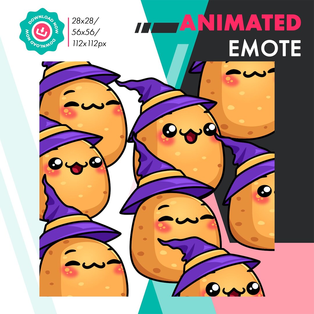 Animated Halloween Potato Raid Emote, Animated Potato Emote for Twitch ...