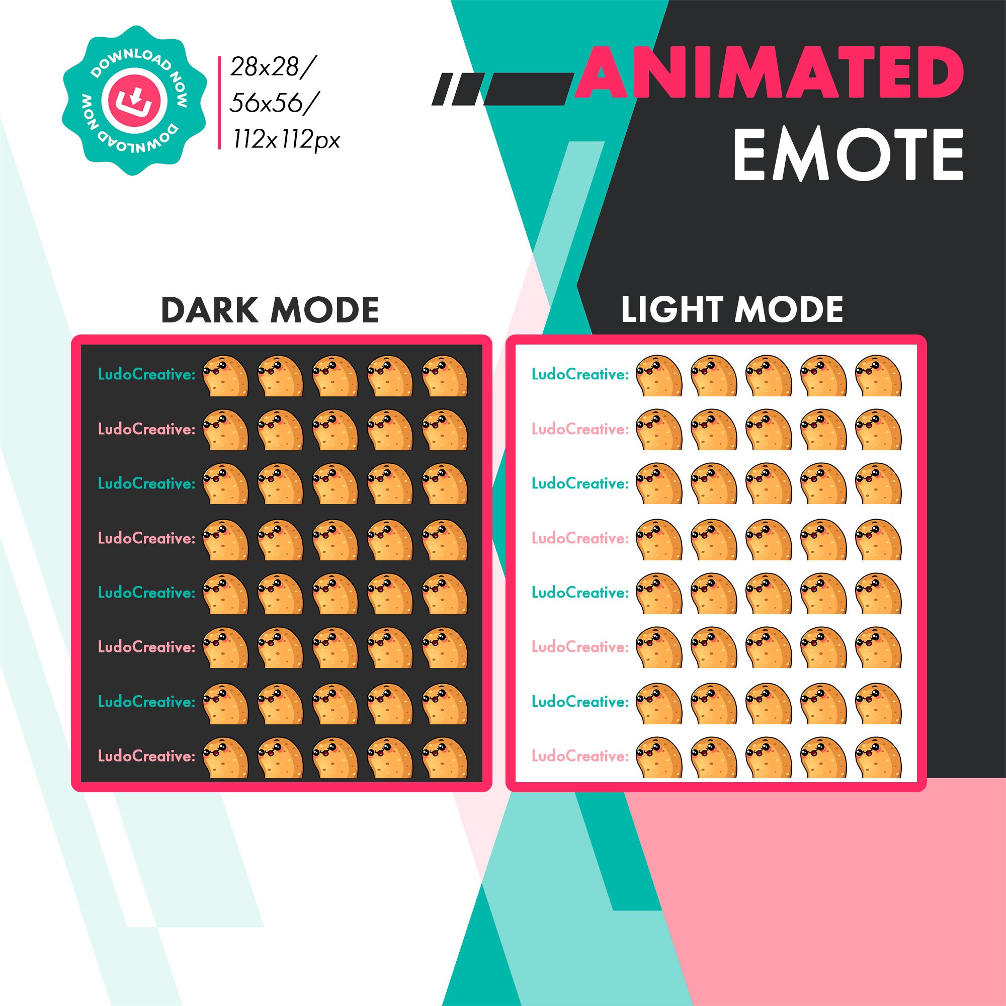 Animated Bobble Emote, Cute Potato Wiggle Emote for Twitch Youtube ...