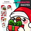 Animated Christmas Chicken Emotes Pack, 5 Cute Chick Christmas Gift ...