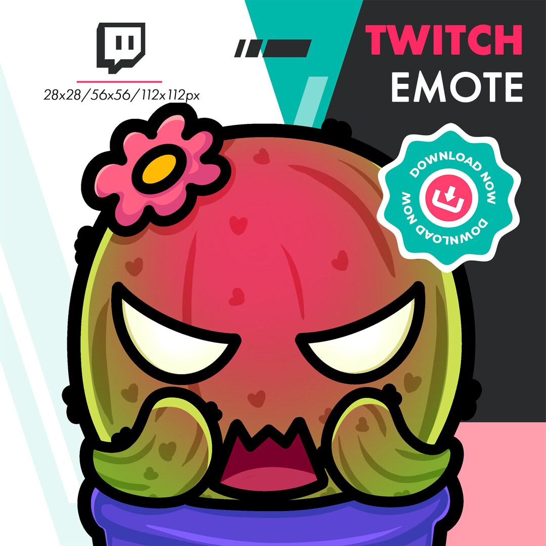 Twitch Cactus Emote | Cute Cactus Rage Emote for Twitch Youtube Discord ...