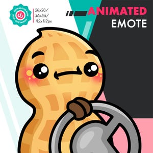 Animated Peanut Driving Emote, Cute Peanut Steering Wheel Emote for ...