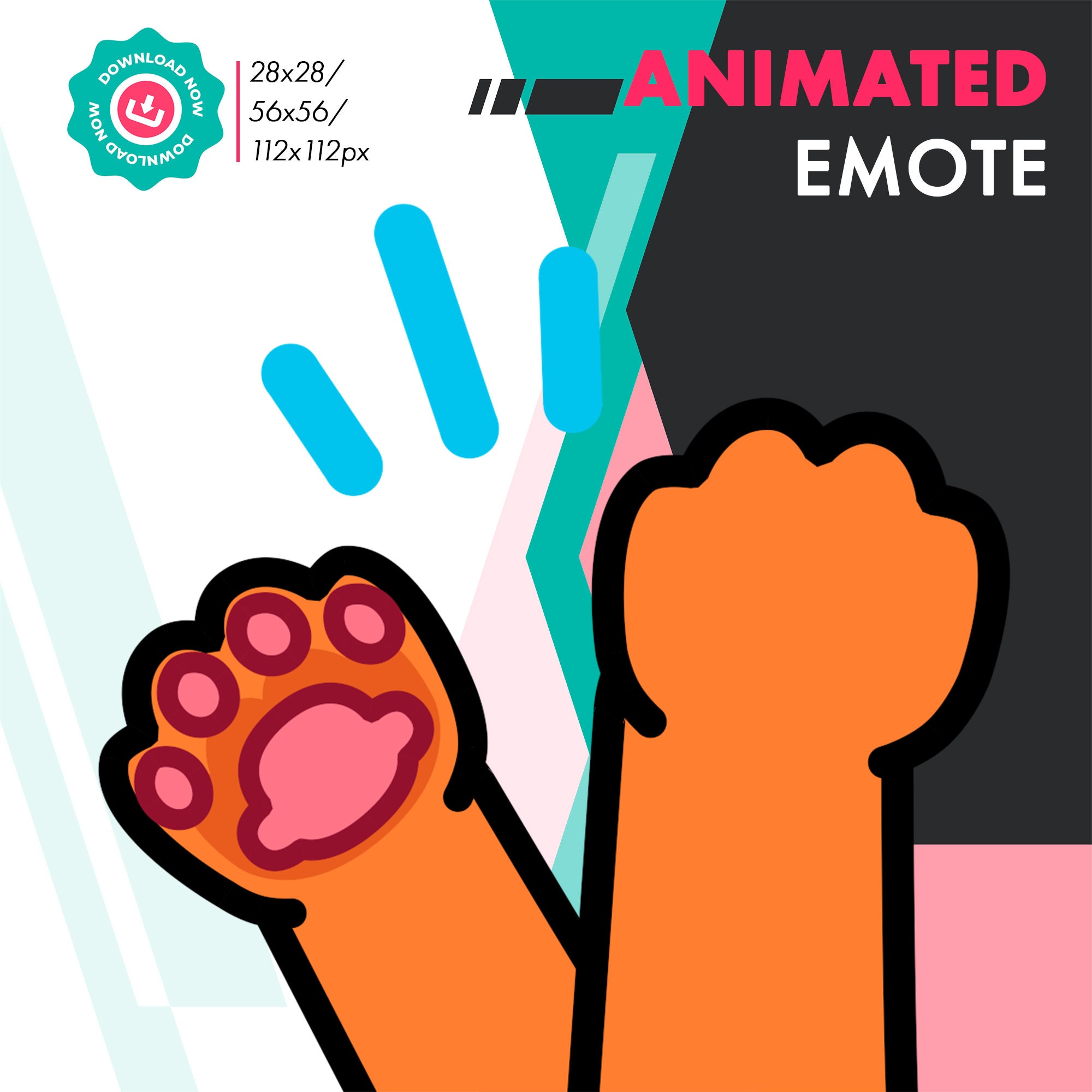 Animated Clap Emote, Cute Cat Applaud Emote for Twitch Youtube Kick ...