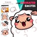Animated Lamb Emotes Pack 3, 5 Cute This is Fine, Brows, Headbang Emote ...