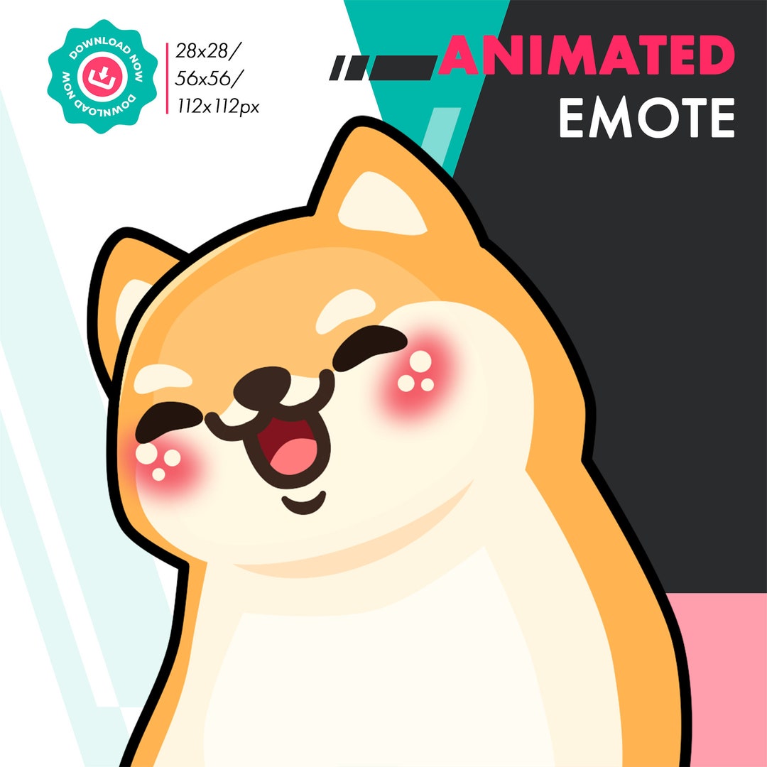 Animated Bobble Emote, Cute Shiba Inu Wiggle Emote for Twitch Youtube ...