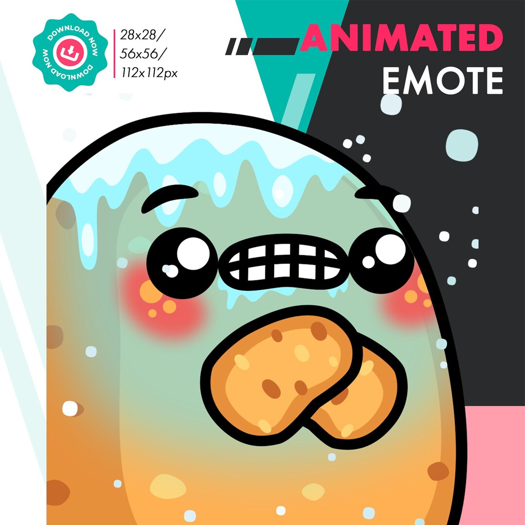 Animated Potato Cold Emote, Cute Potato Freezing Emote for Twitch ...