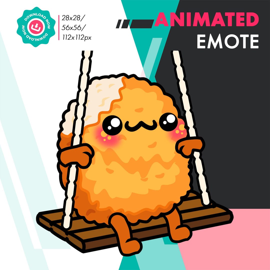 Animated Chicken Nugget Swing Emote, Cute Fried Chicken Emote for ...