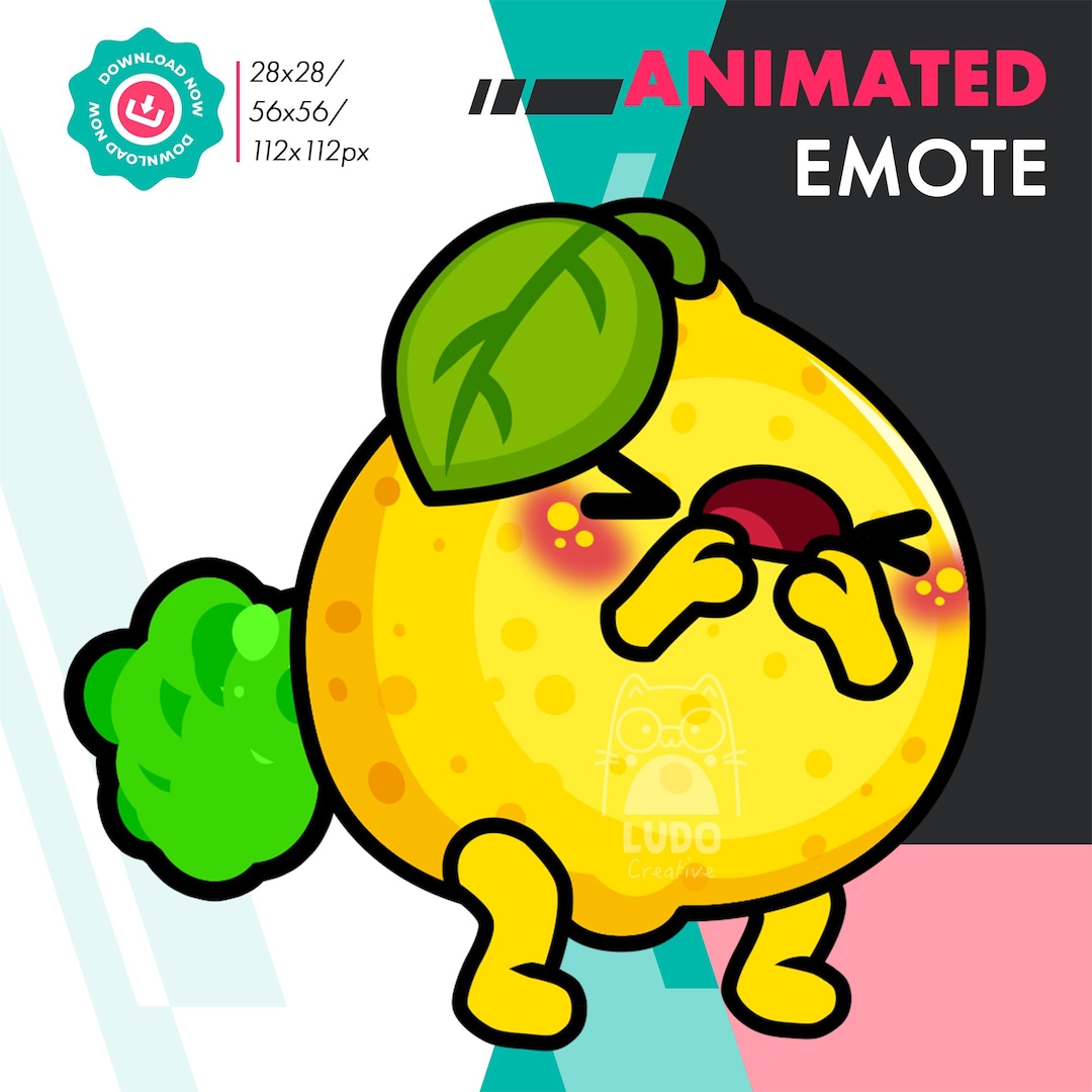 Buy Animated Fart Emote, Cute Lemon Gas Emote for Twitch Youtube ...