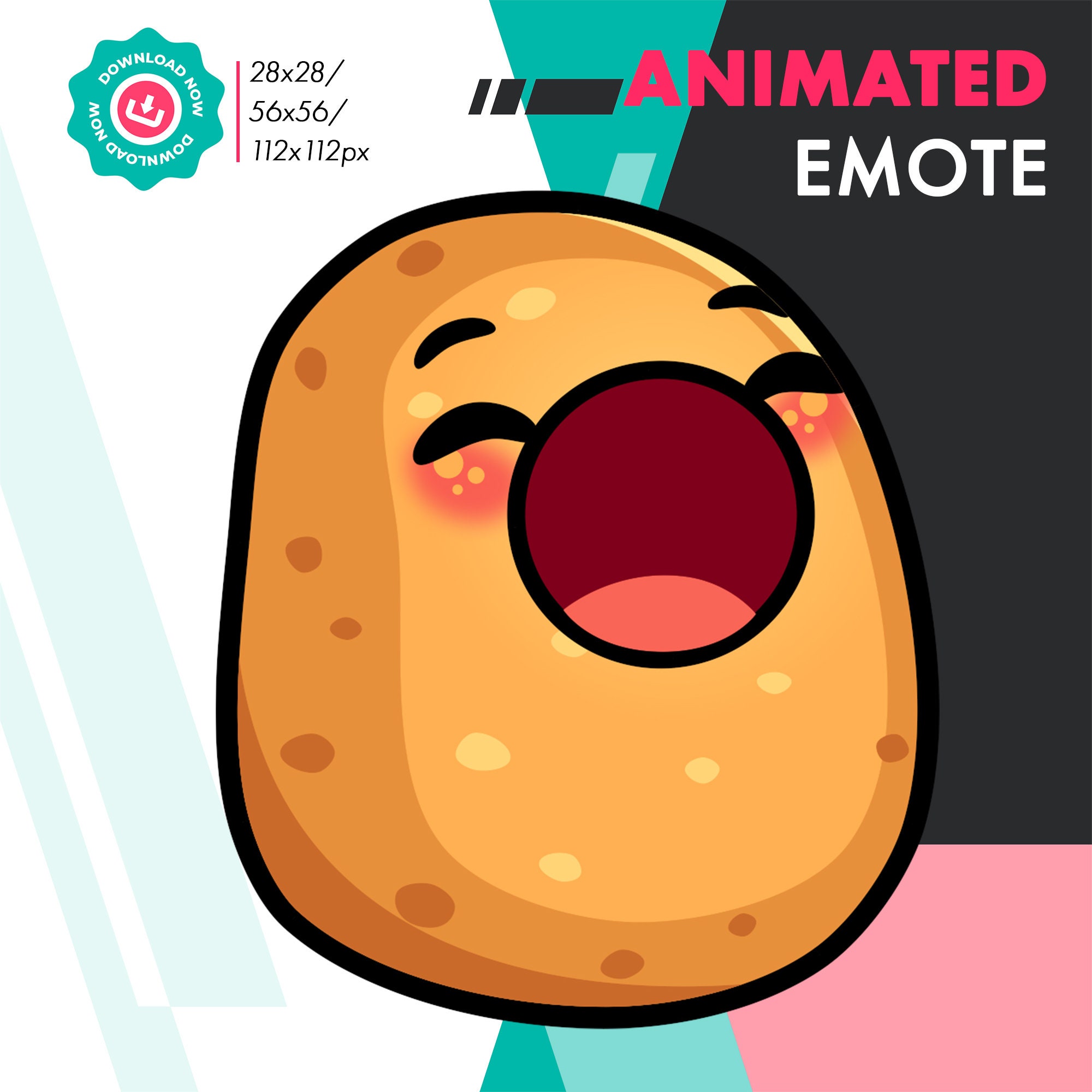 Animated Pop Emote, Cute Potato Pop Emote for Twitch Streamers - Etsy
