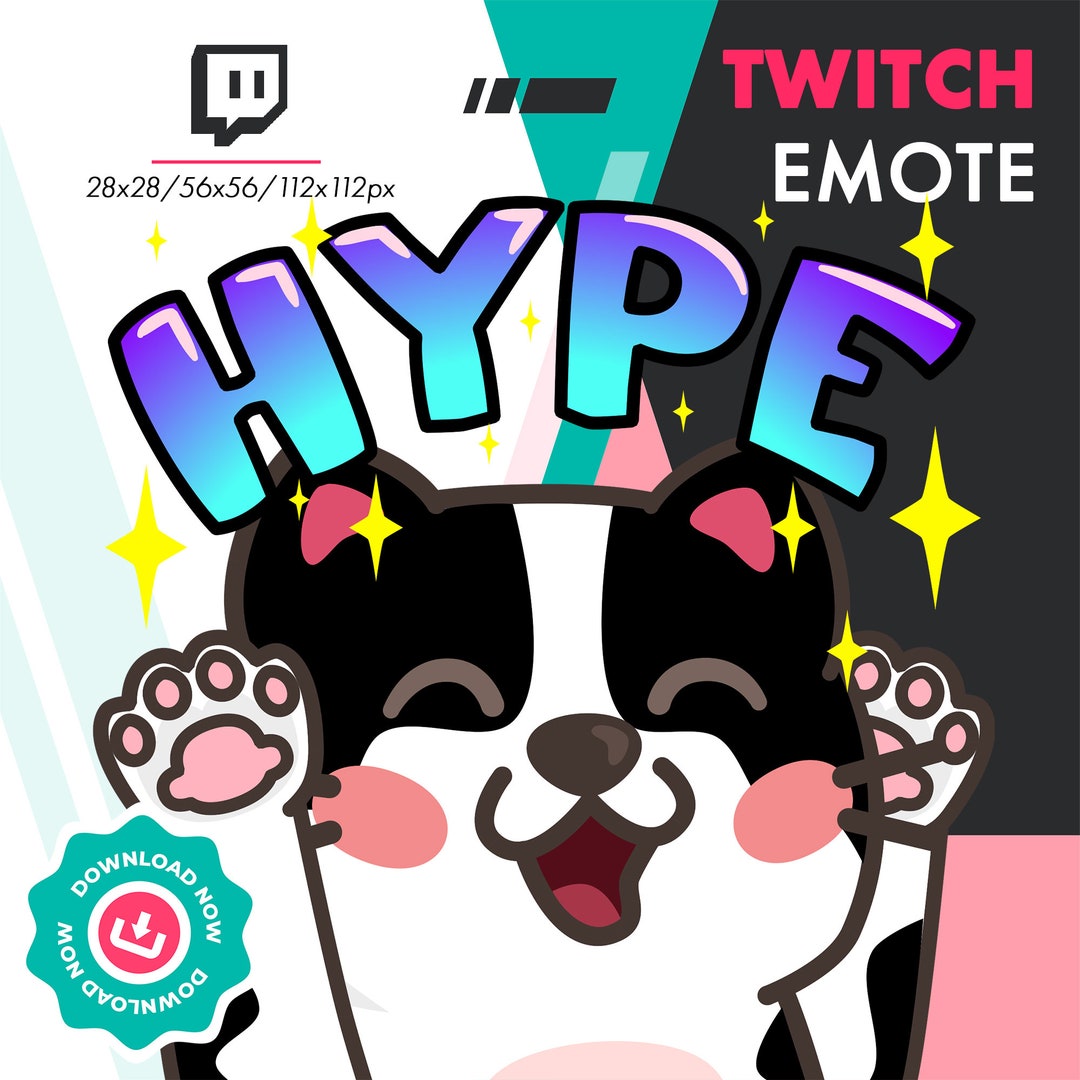 Twitch Cat Emote | Cute Cartoon Cat Hype Emote for Twitch Youtube ...