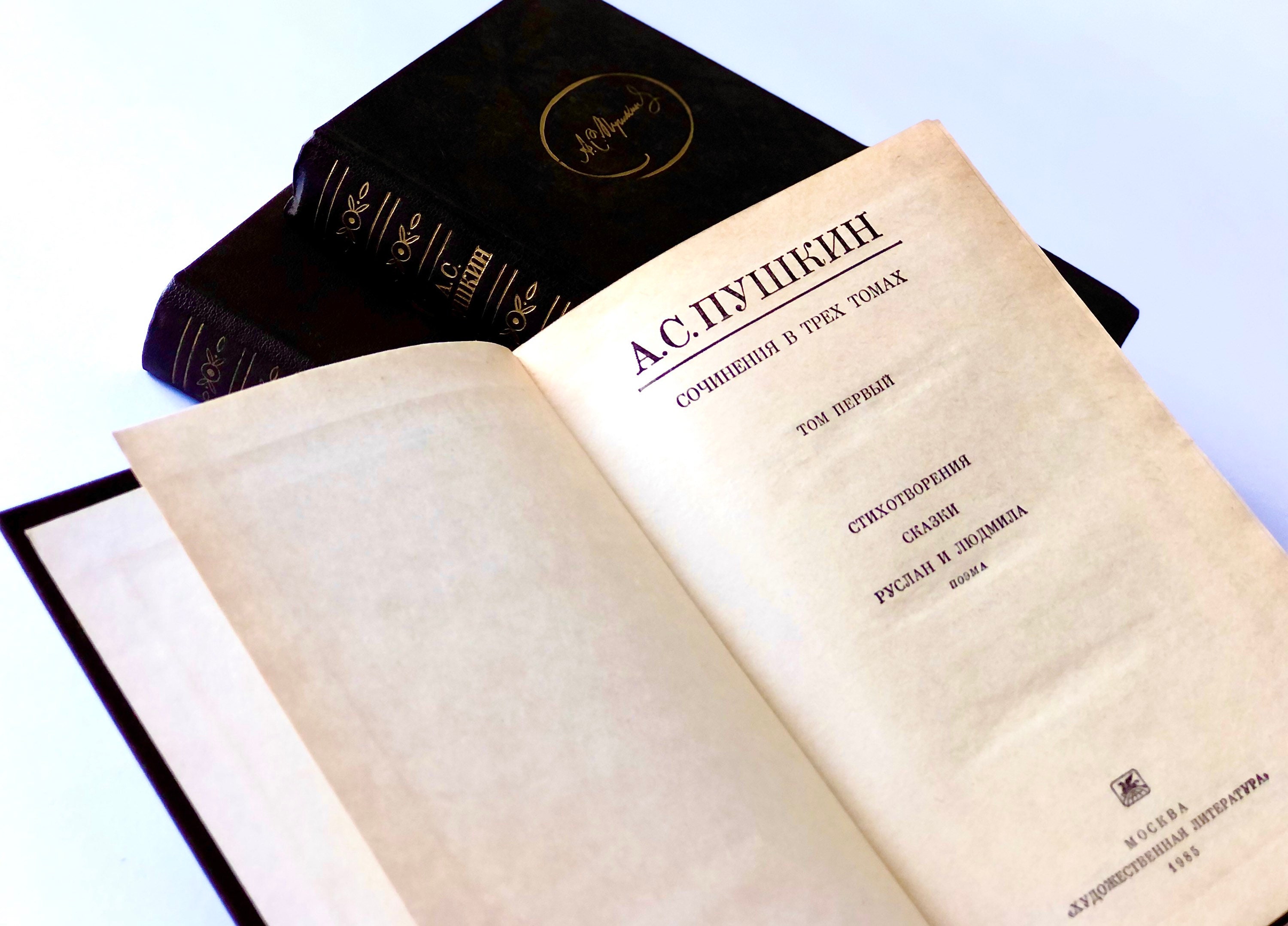 Alexander Pushkin Poetry Book Set in 3 Volumes Library | Etsy