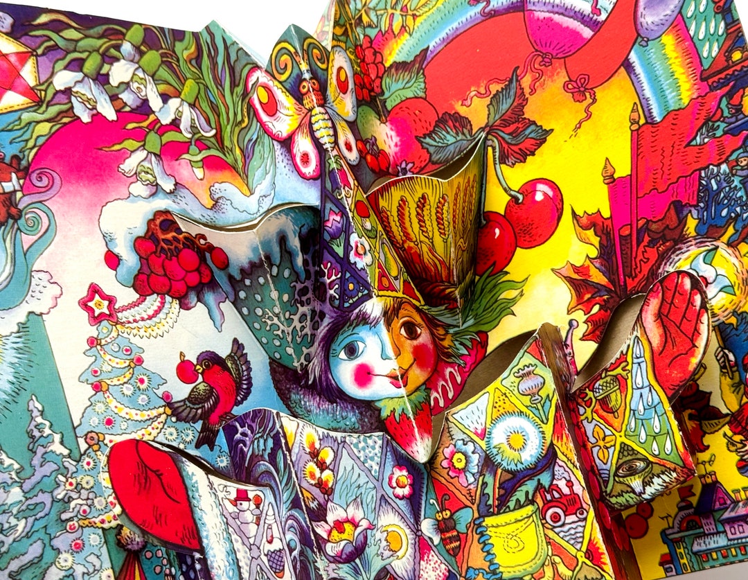 Russian Pop up Book, All Year Round, Samuil Marshak Poetry, Kids Books ...
