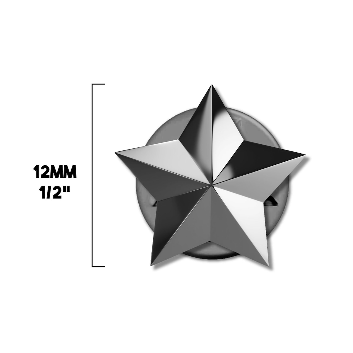 Pack of 10 X 3D Metal Star Badges - Available in Gold, Silver & Bronze ...