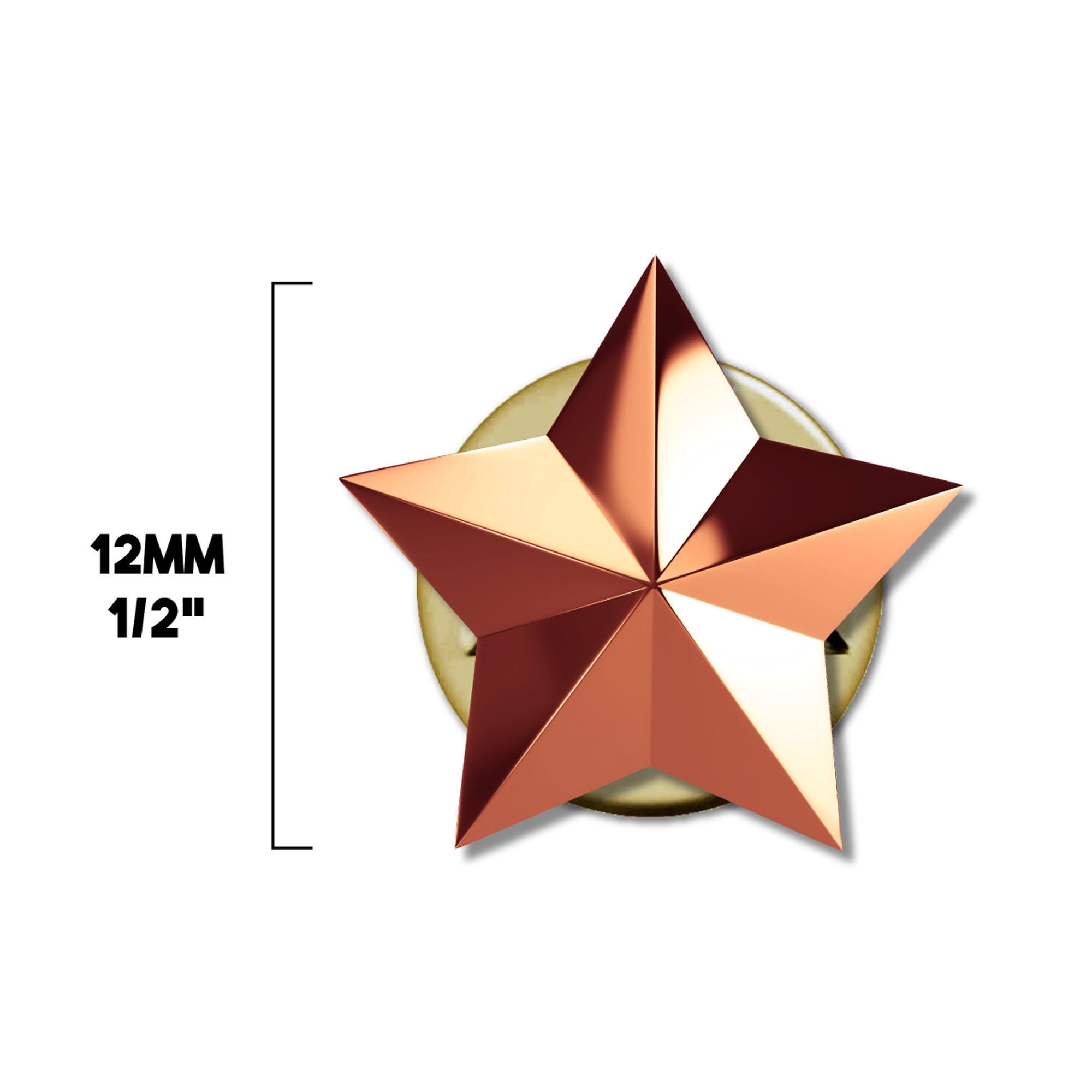 Pack of 10 X 3D Metal Star Badges - Available in Gold, Silver & Bronze ...