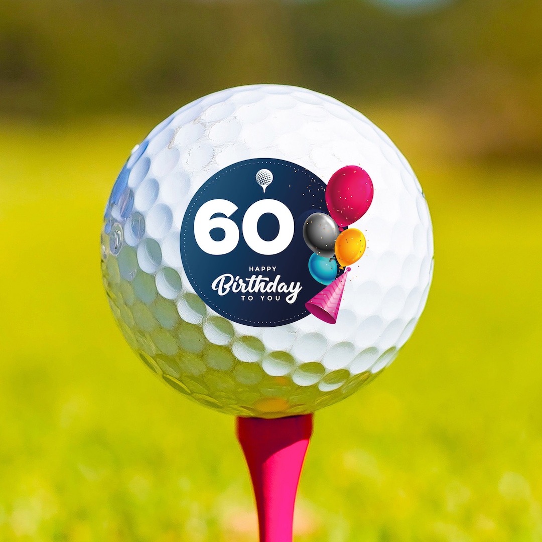 60th Birthday Golf Ball Personalised Any Name or Message - Etsy