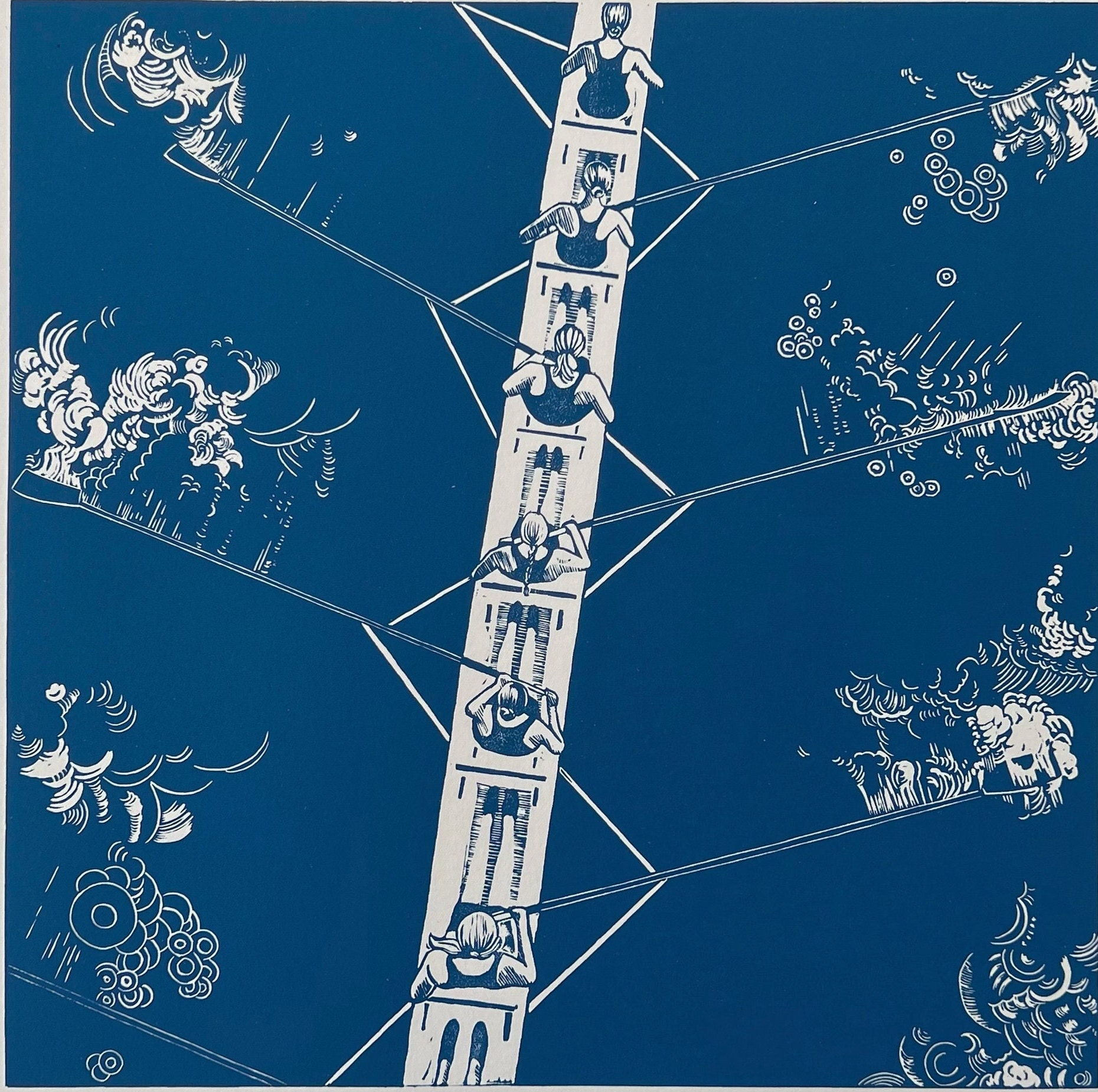 Oxford University Summer Eights rowing print — Sally-Anne Stewart ...