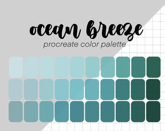 Sky Blue Procreate Color Palette (30 Colors) | Swatches | iPad ...