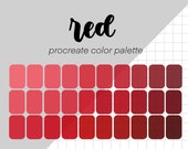 Red Procreate Color Palette 30 Colors Swatches iPad - Etsy